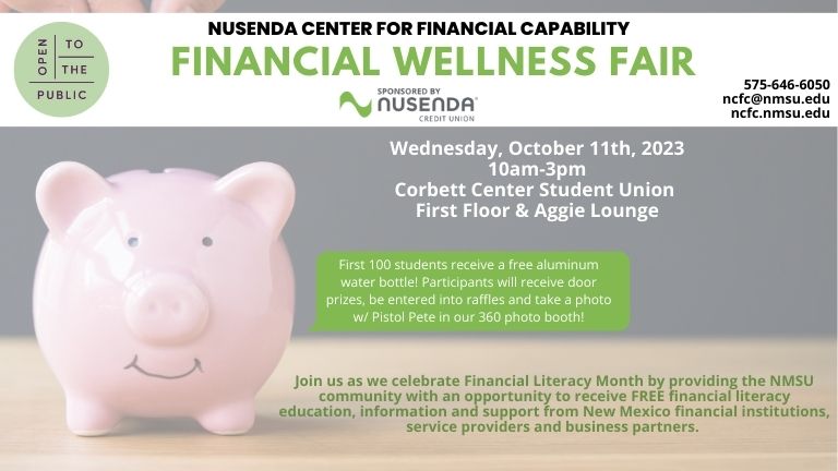 Financial Wellness Fair | New Mexico State University - BE BOLD. Shape ...