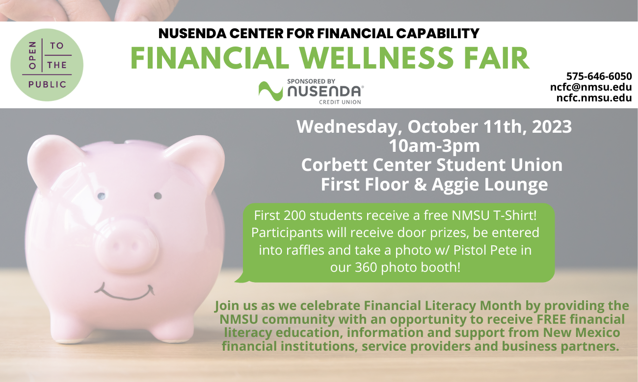 Financial Wellness Fair | New Mexico State University - BE BOLD. Shape ...